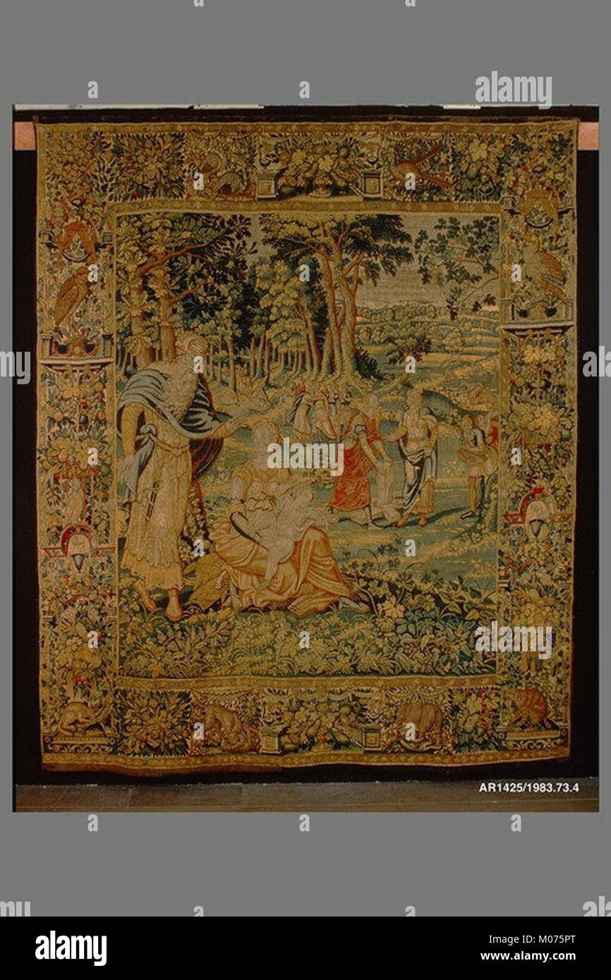 This illustration from *The Story of Jacob* series depicts Laban ...