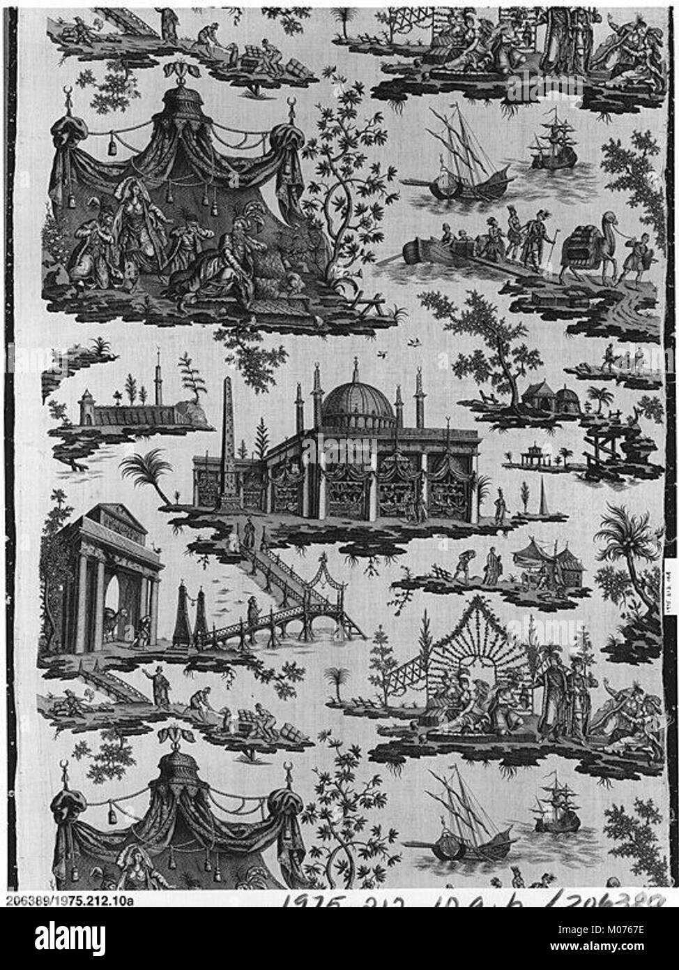 This painting depicts the Cairo Fair, illustrating vibrant trade ...
