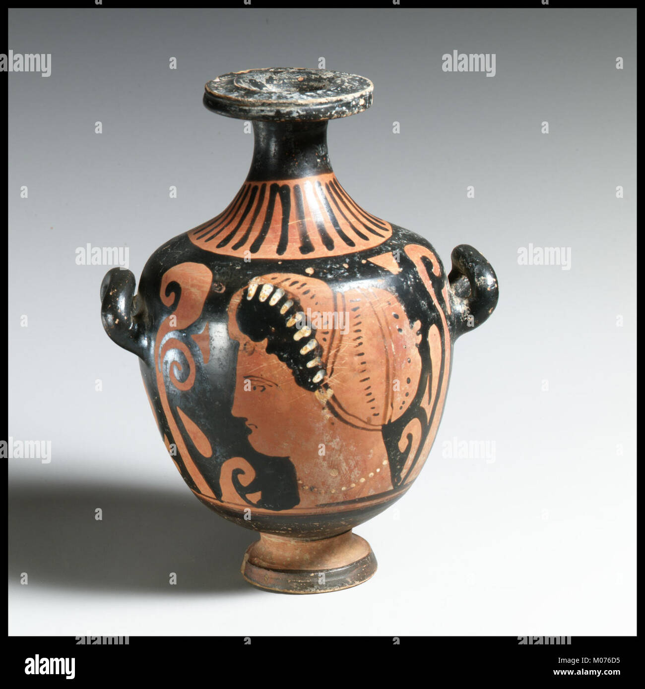 This ancient Greek hydria is a vessel used for carrying water ...