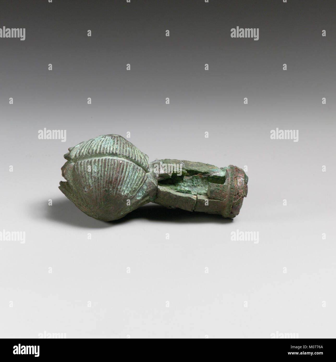 This mace head represents a powerful symbol of authority and weaponry ...