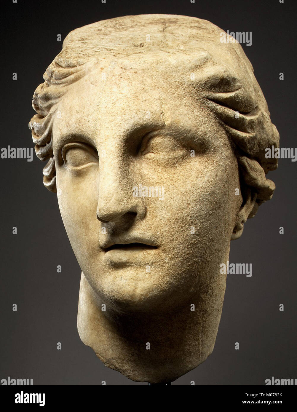 Marble head of Athena MET gr1996.178.R Stock Photo - Alamy