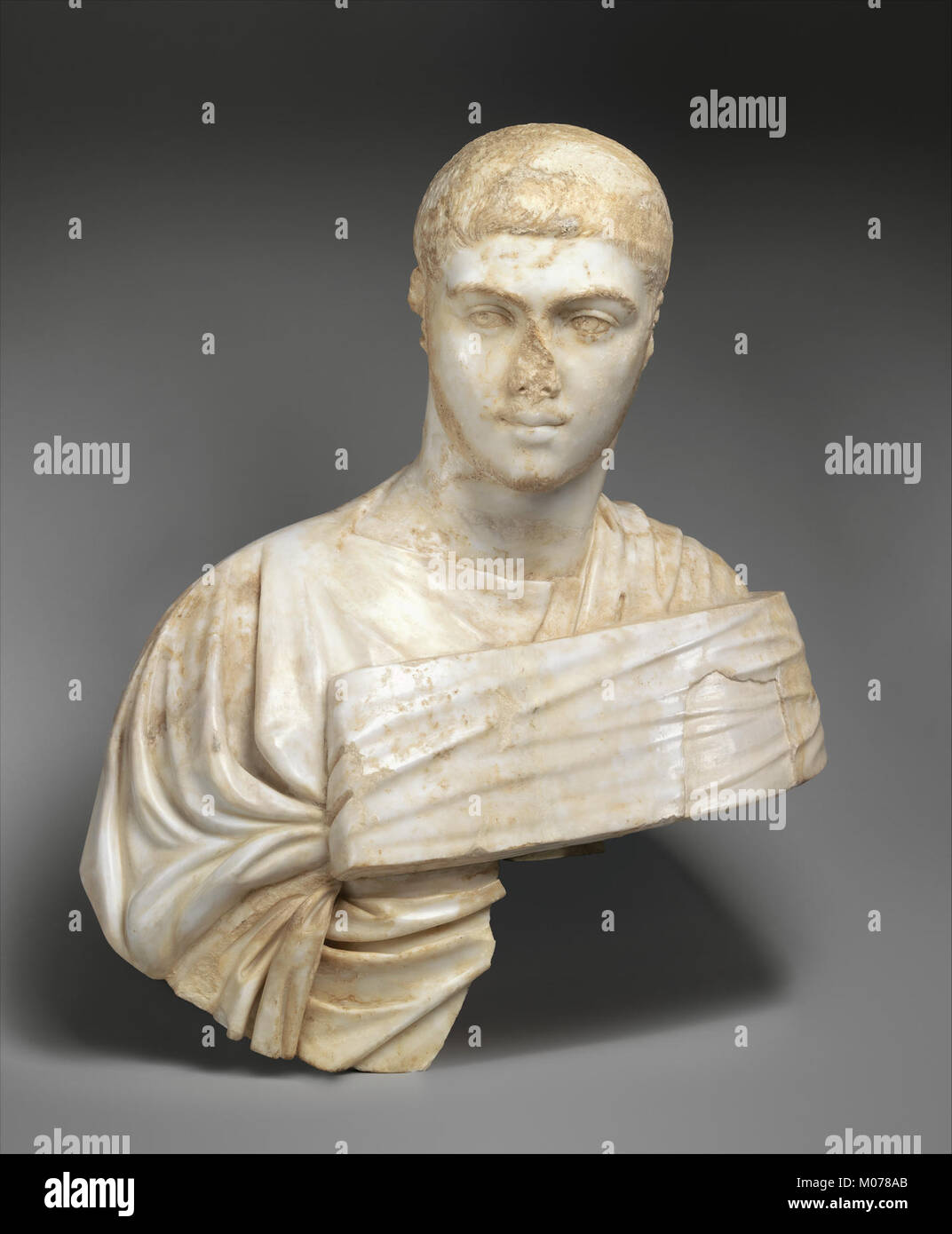 Marble portrait bust of Severus Alexander MET DP265185 Stock Photo - Alamy