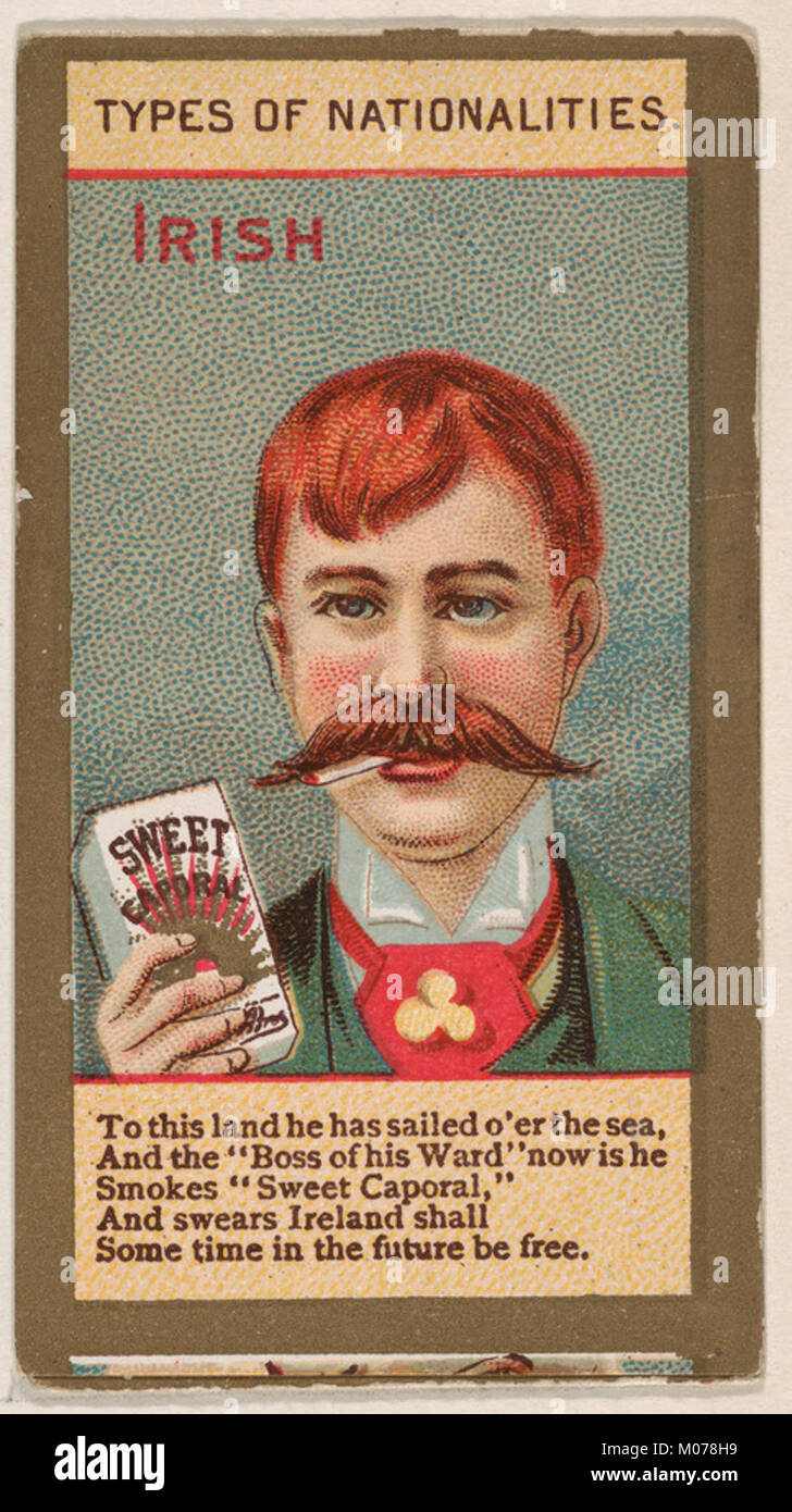 An illustration of Irish nationality from the Types of Nationalities ...