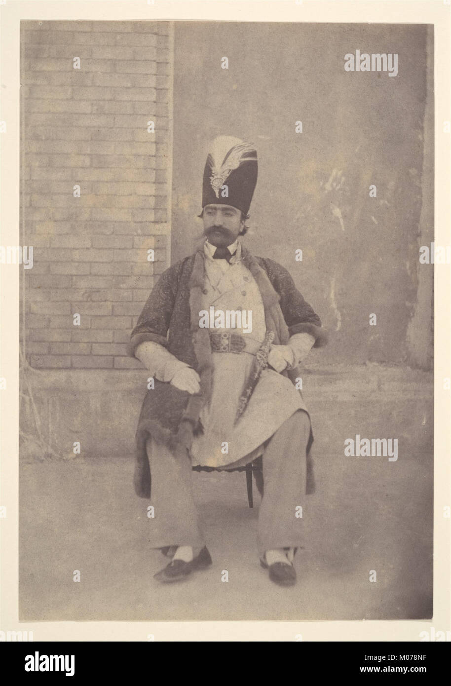 This portrait of Naser al-Din Shah, the Qajar king of Persia ...
