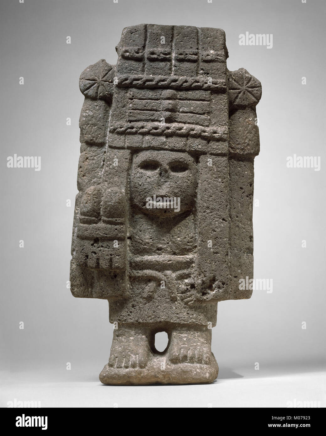 This sculpture represents Chicomecoatl, the Aztec goddess of maize. The ...