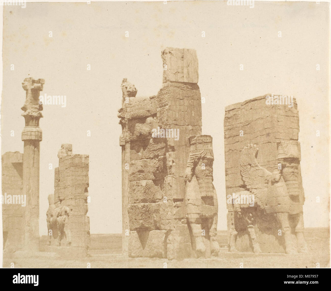 This photograph captures the ancient entrance gate of Persepolis, once ...