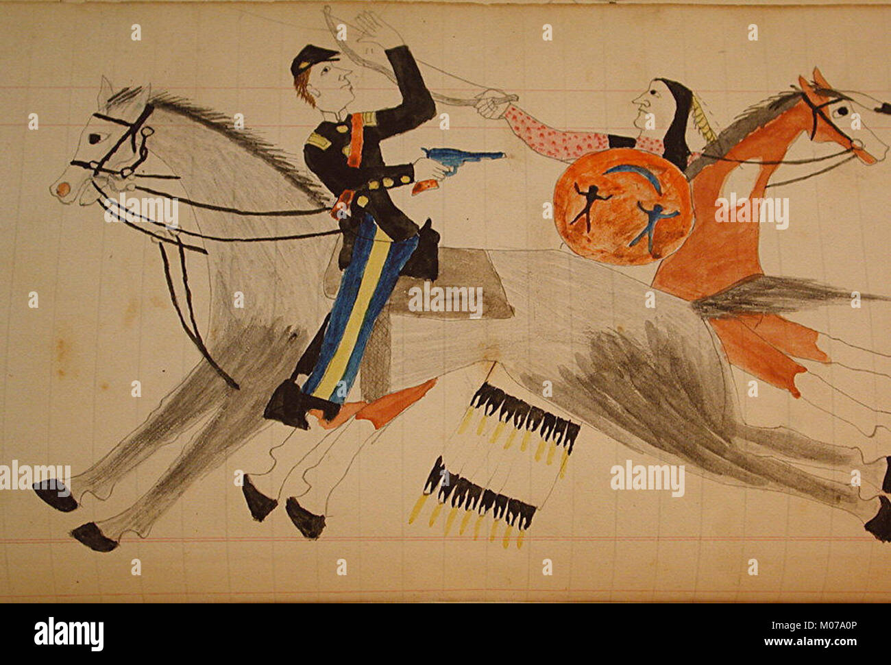 Ledger Drawing MET page32detail1 Stock Photo - Alamy