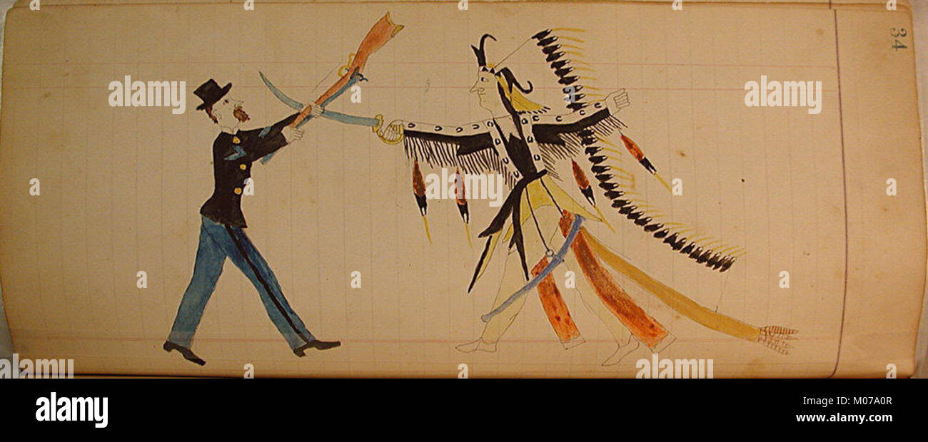 This ledger drawing is a historical sketch that captures important ...