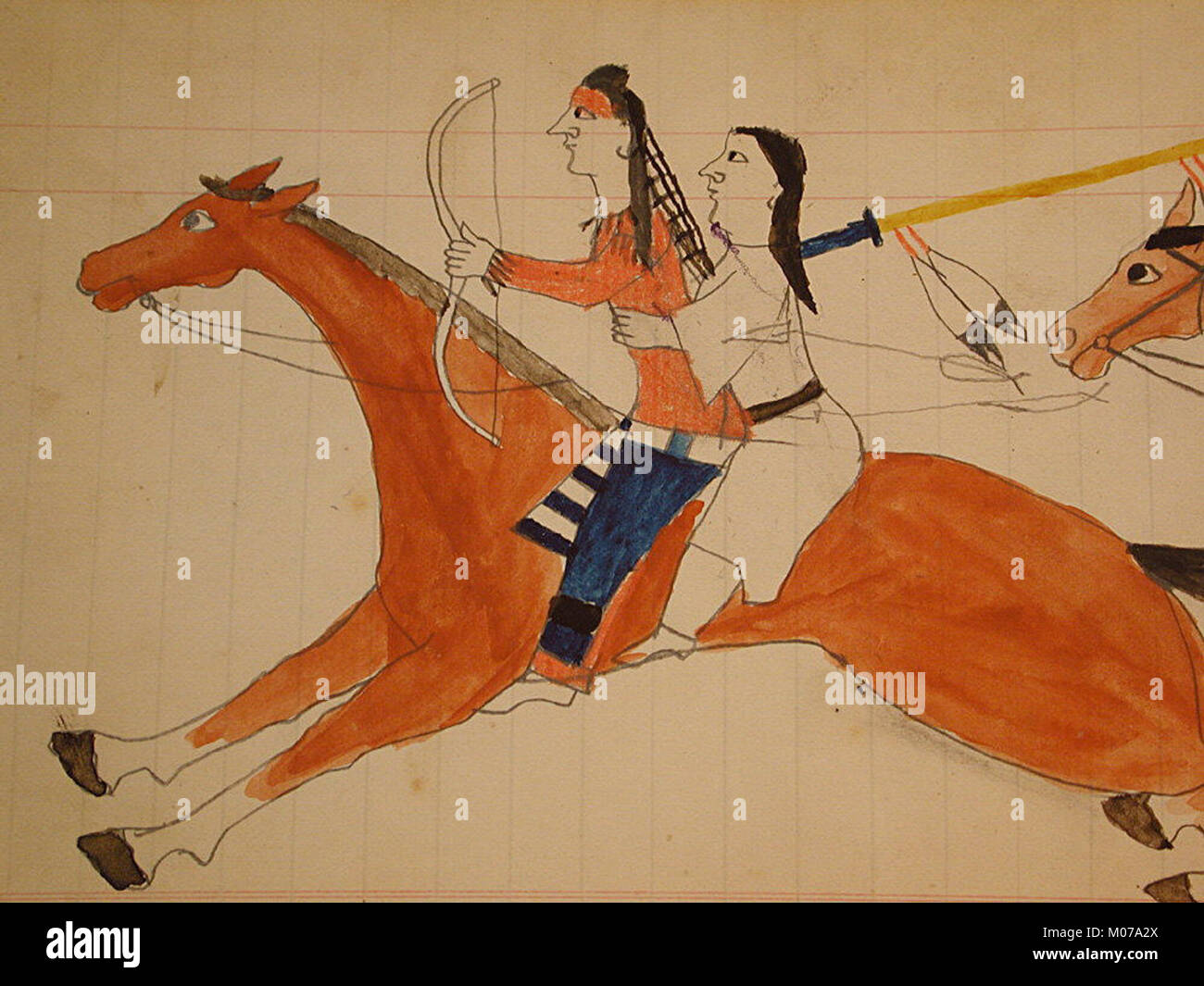 Ledger Drawing MET page54detail1 Stock Photo - Alamy
