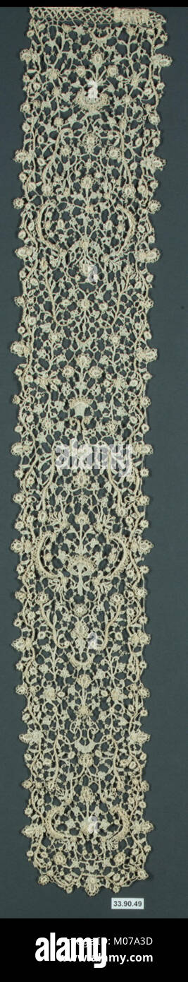 This 18th-century lappet is a textile accessory used in fashion to ...