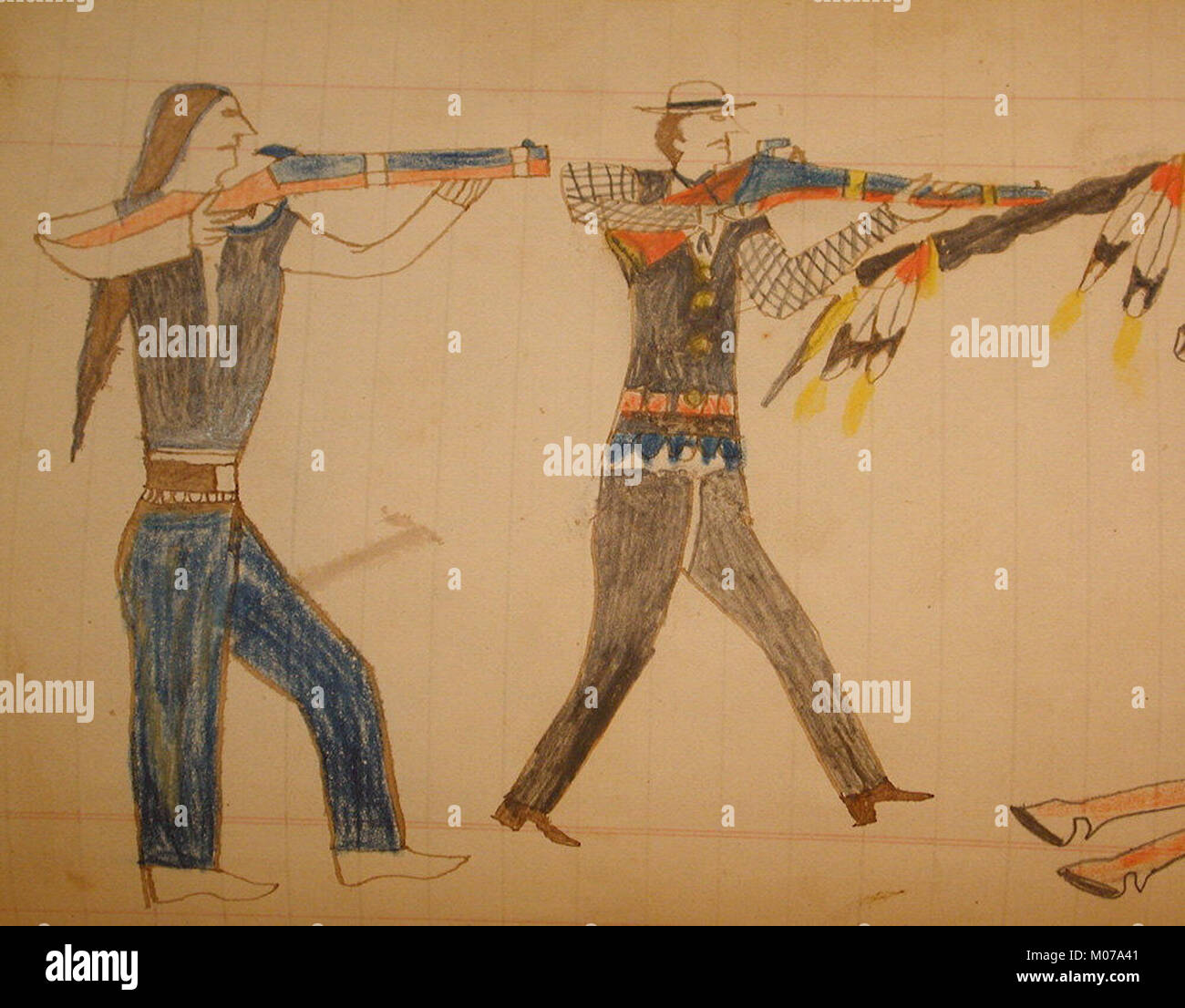 This ledger drawing, from the MET collection, features detailed ...