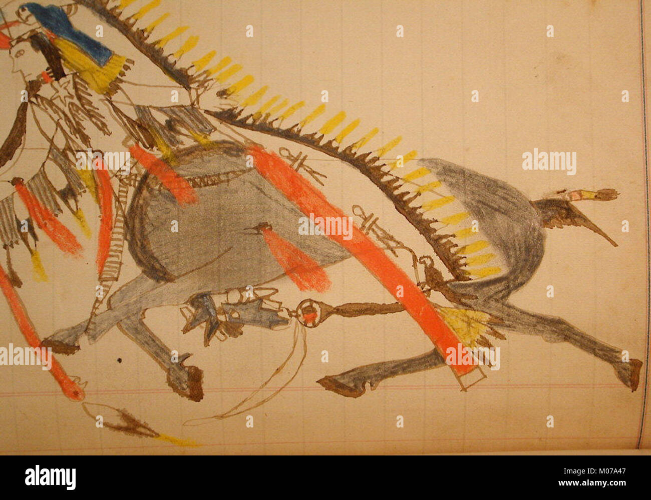 This ledger drawing, part of the MET collection, is a detailed ...