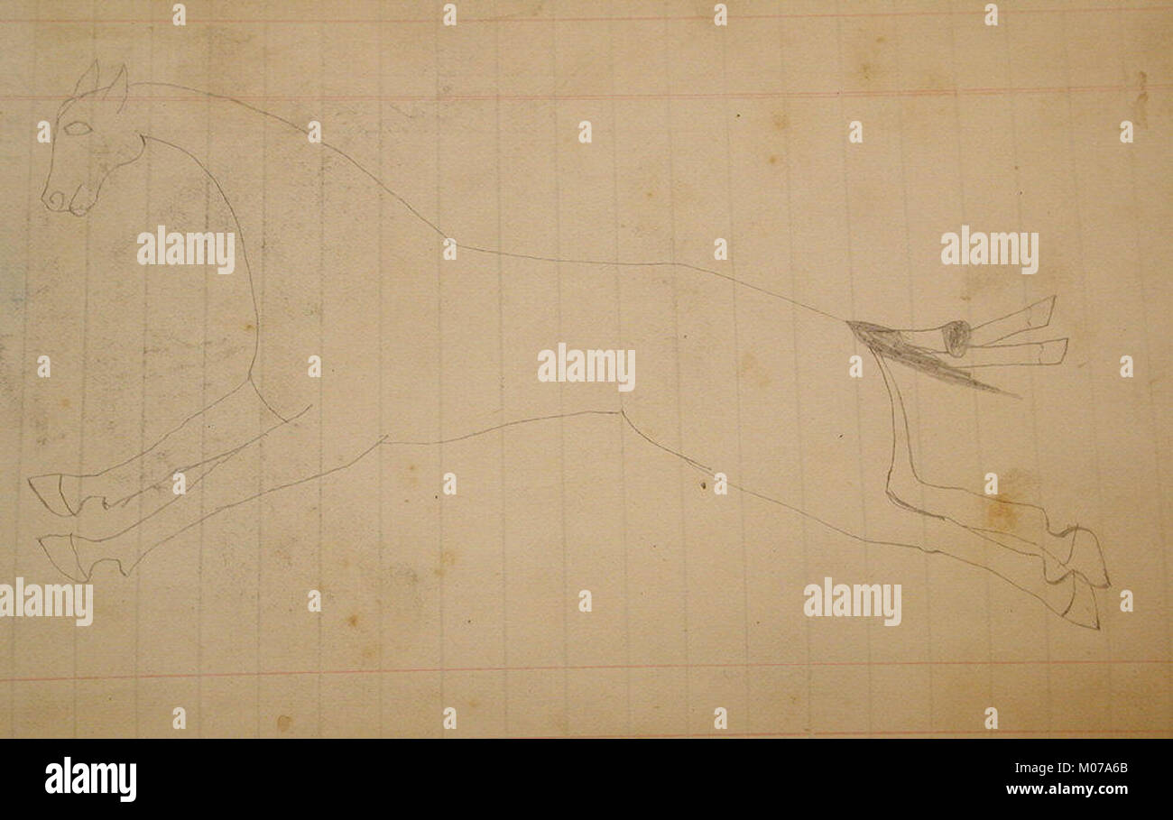 Ledger Drawing MET page87detail1 Stock Photo - Alamy