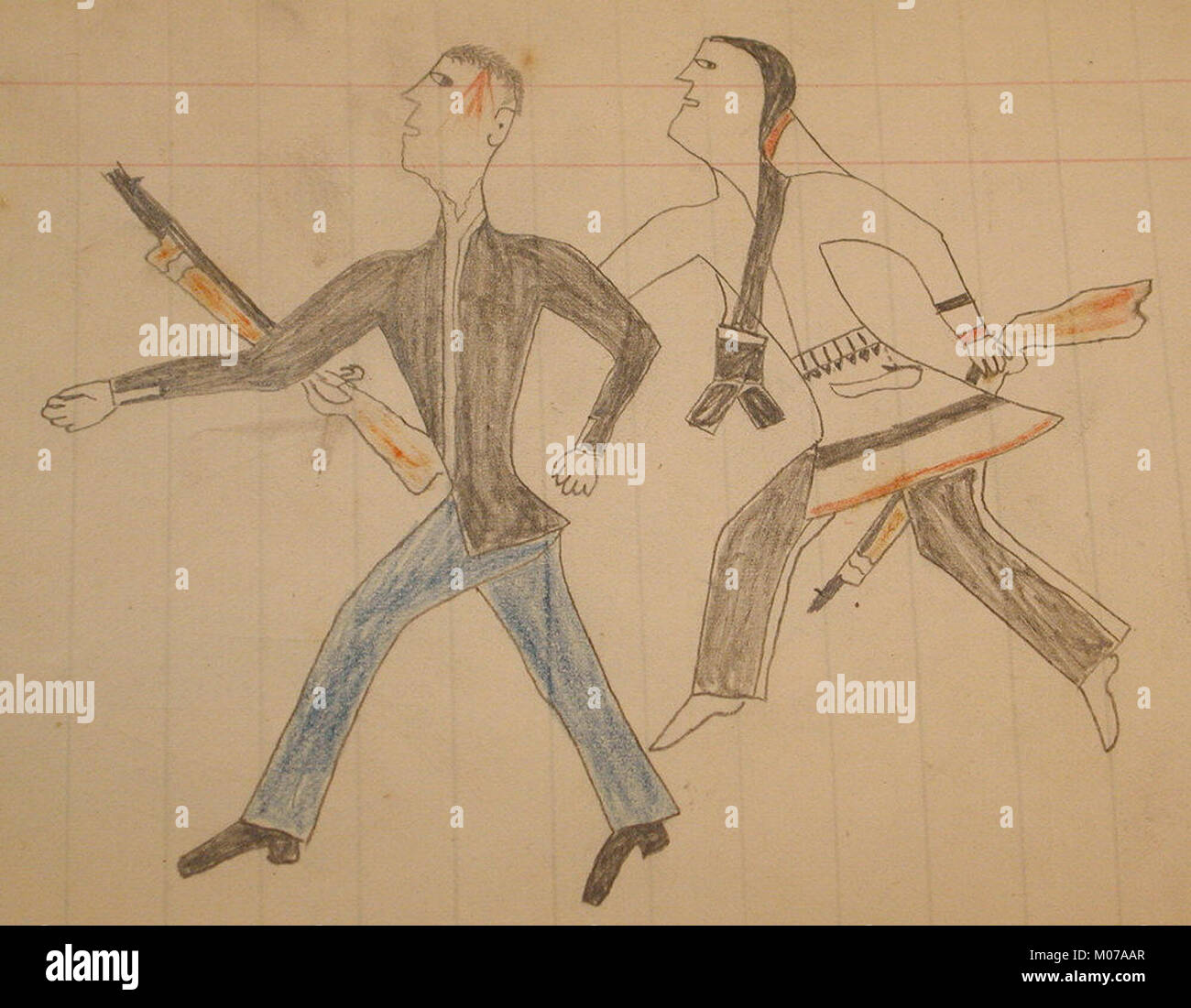 Ledger Drawing MET page124detail1 Stock Photo - Alamy