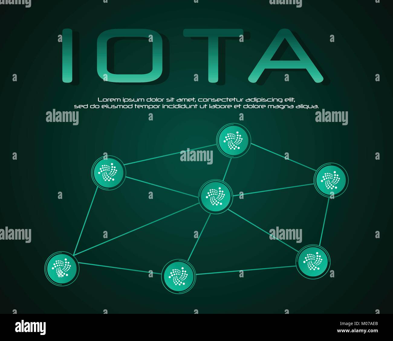 IOTA blockchain on green background Stock Vector Image & Art - Alamy