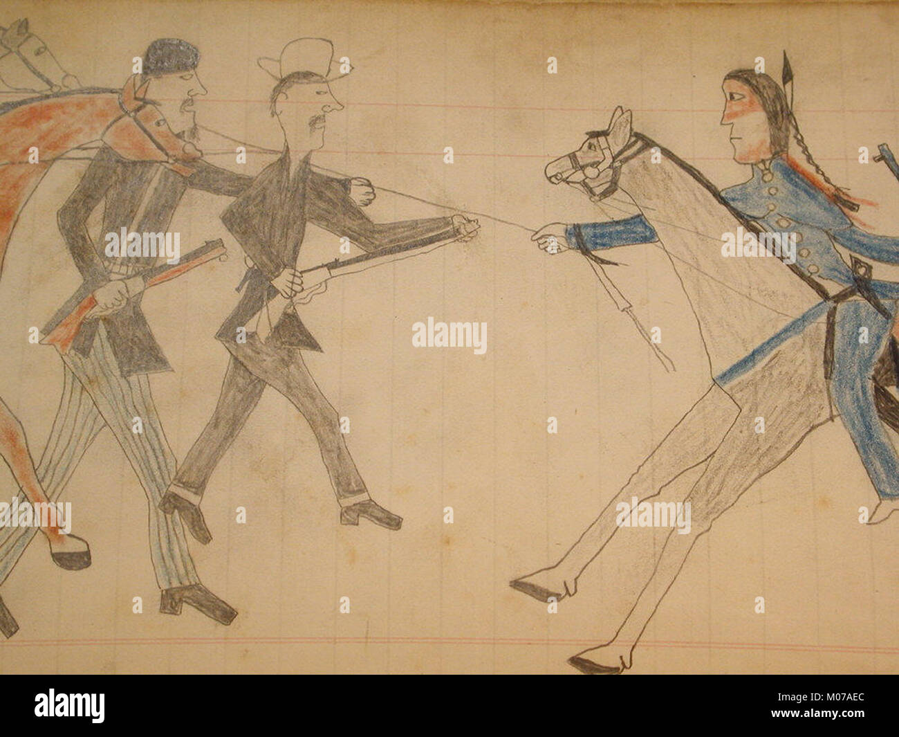 Ledger Drawing MET page166detail1 Stock Photo - Alamy