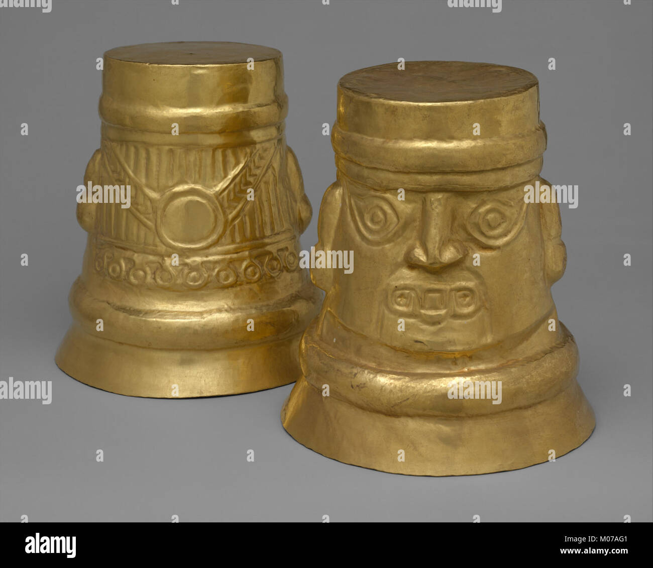 This inverse-face beaker is an ancient ceramic artifact, illustrating ...
