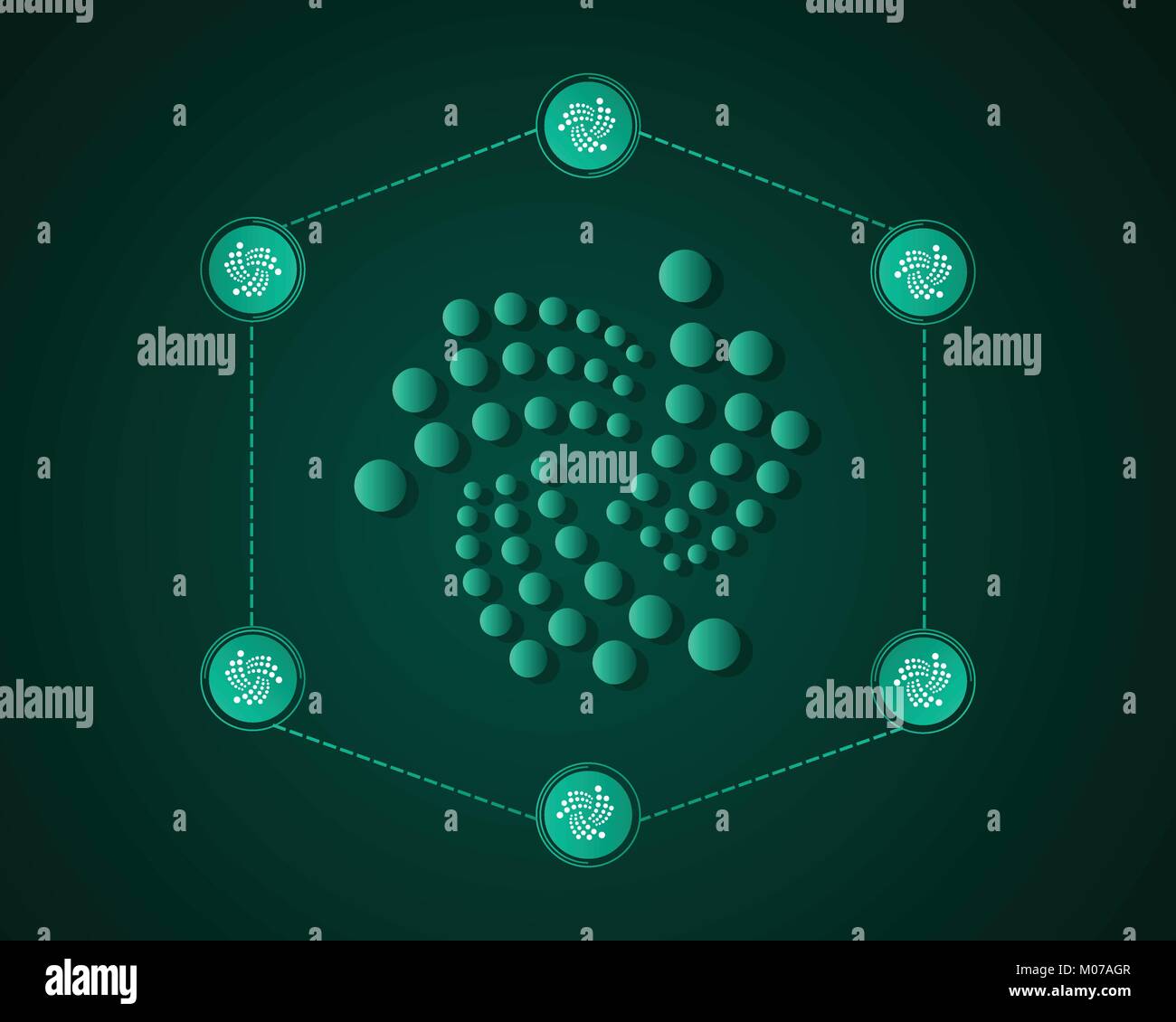 IOTA blockchain on green background Stock Vector Image & Art - Alamy
