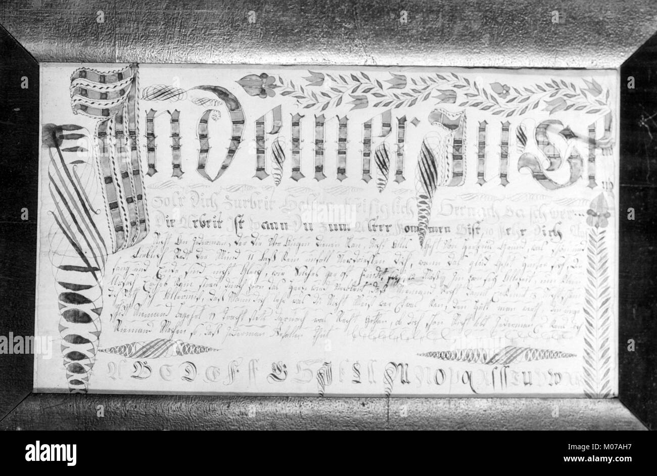 This manuscript sampler is a detailed, hand-crafted document ...