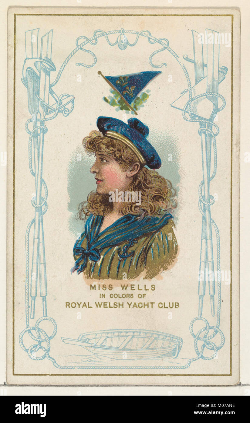 This image features 'Miss Wells' dressed in the colors of the Royal ...