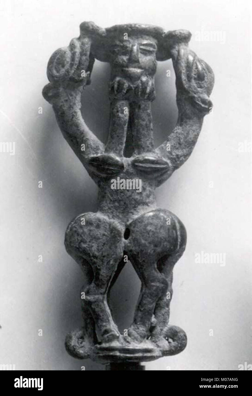An idol standard, a religious or ceremonial object, likely used in ...