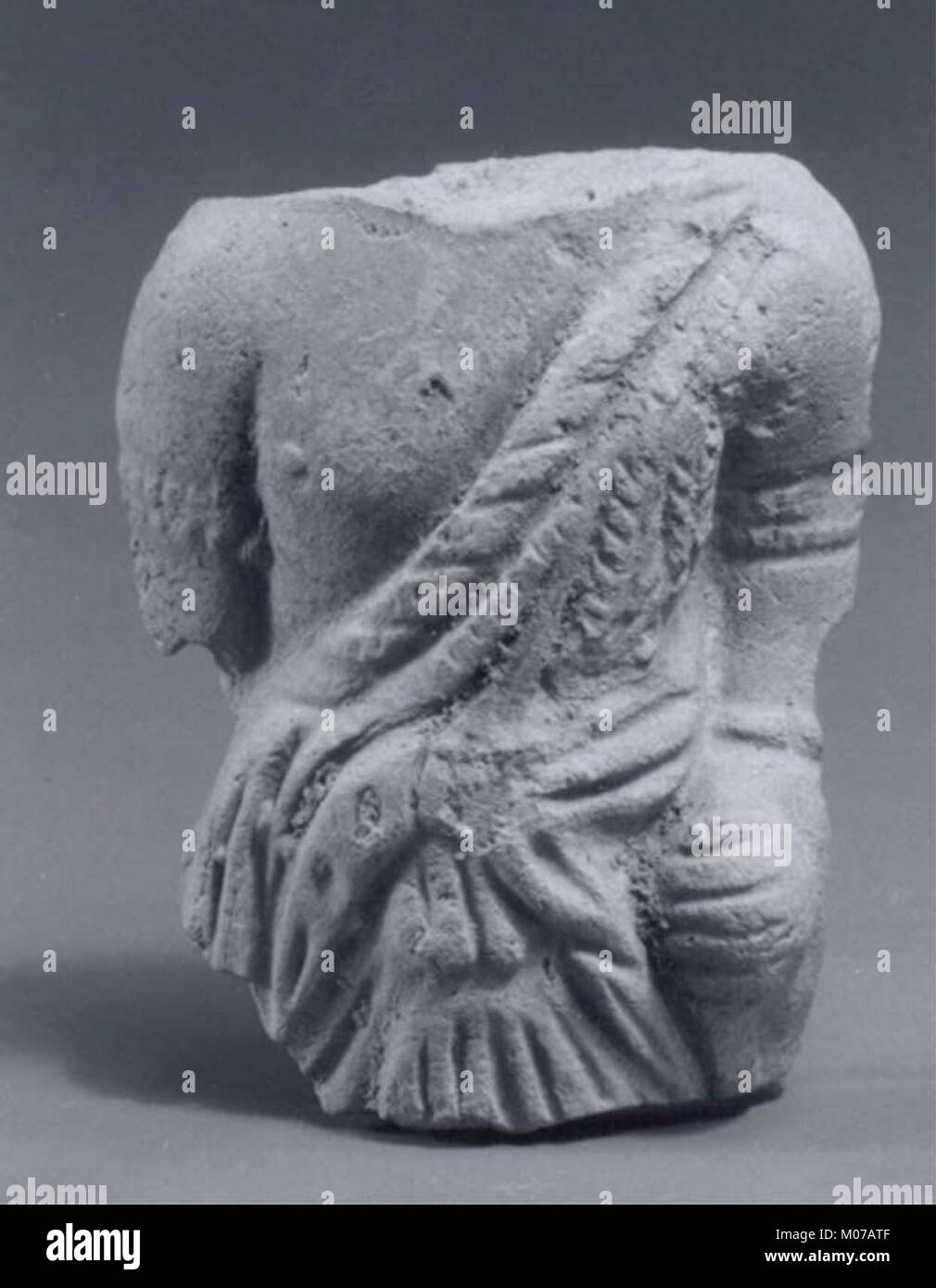 This male figurine from ancient times depicts a standing figure ...