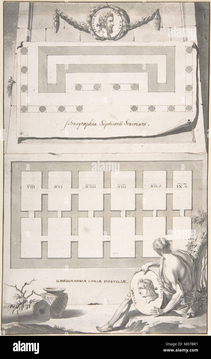 The Ichnographia, or ground plan, depicts the Arch of Septimius Severus ...