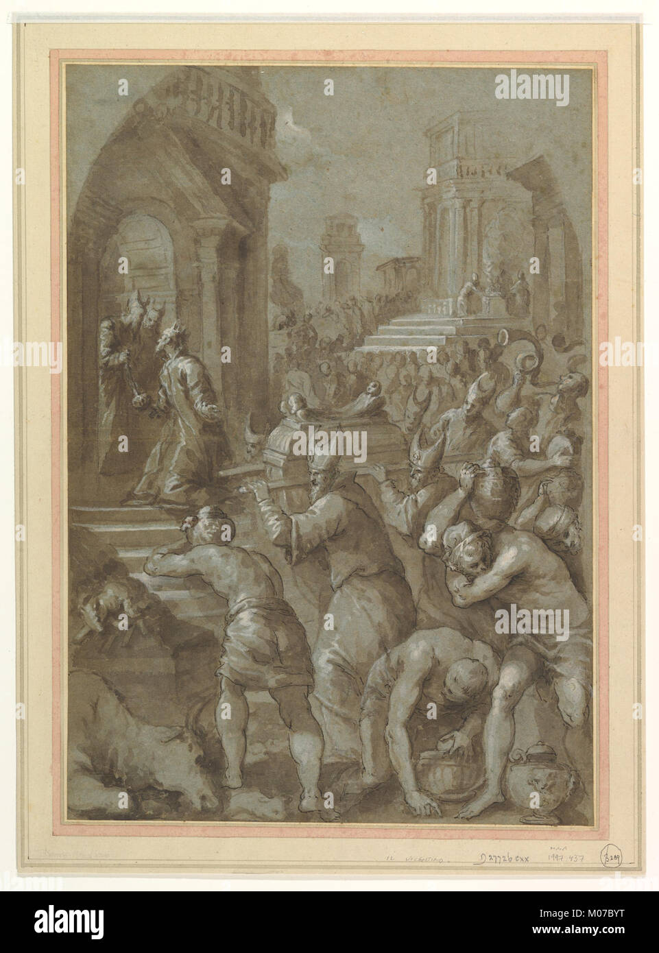 This artwork depicts the moment King Solomon witnesses the Ark of the ...