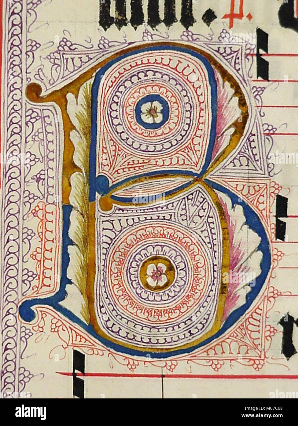 Medieval illuminated letter b hi-res stock photography and images - Alamy