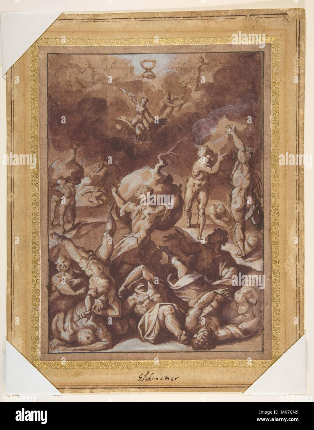 This artwork depicts the mythological battle between Jupiter and the ...