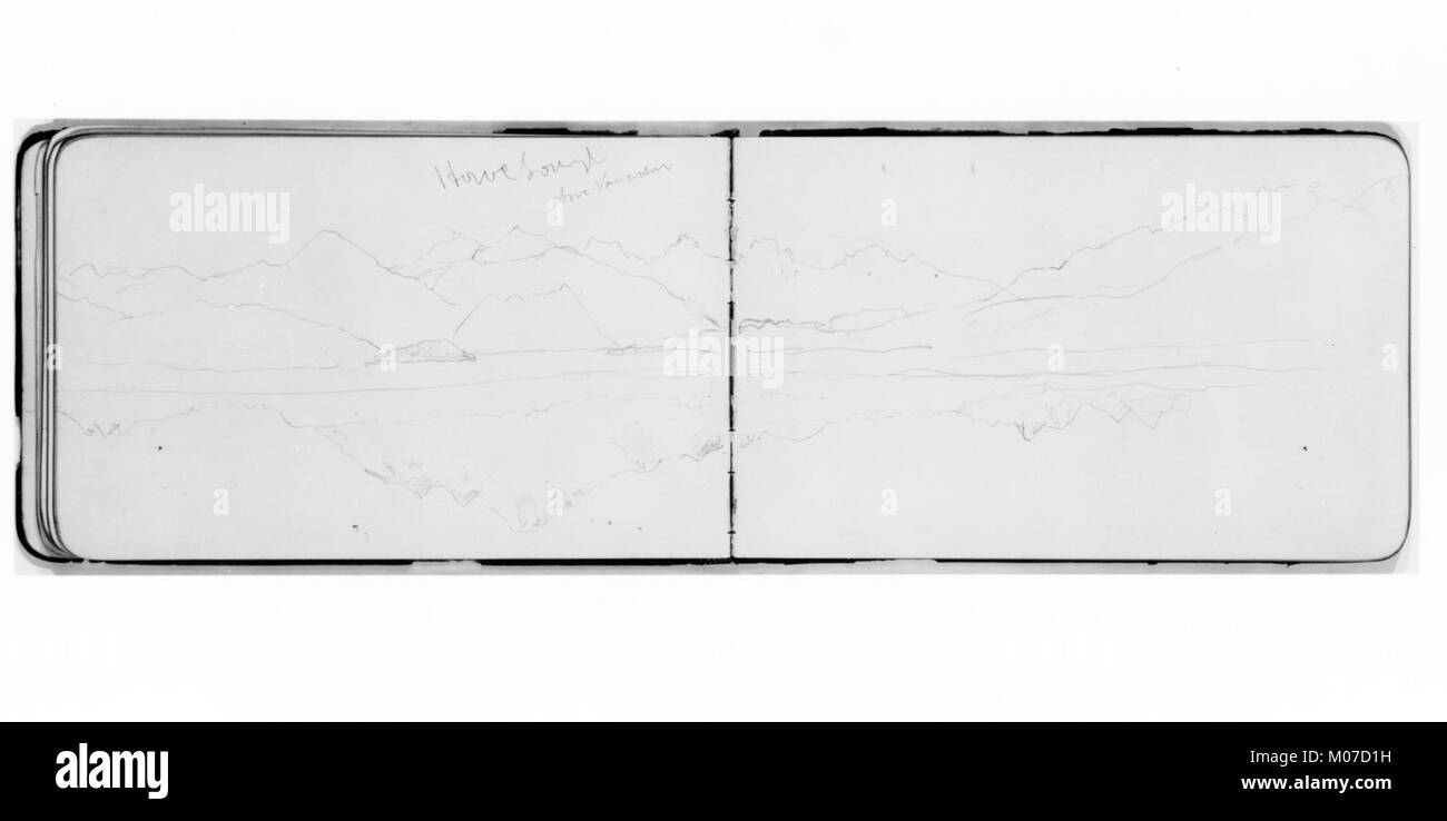 Sketch shows landscape mountains hi-res stock photography and images ...