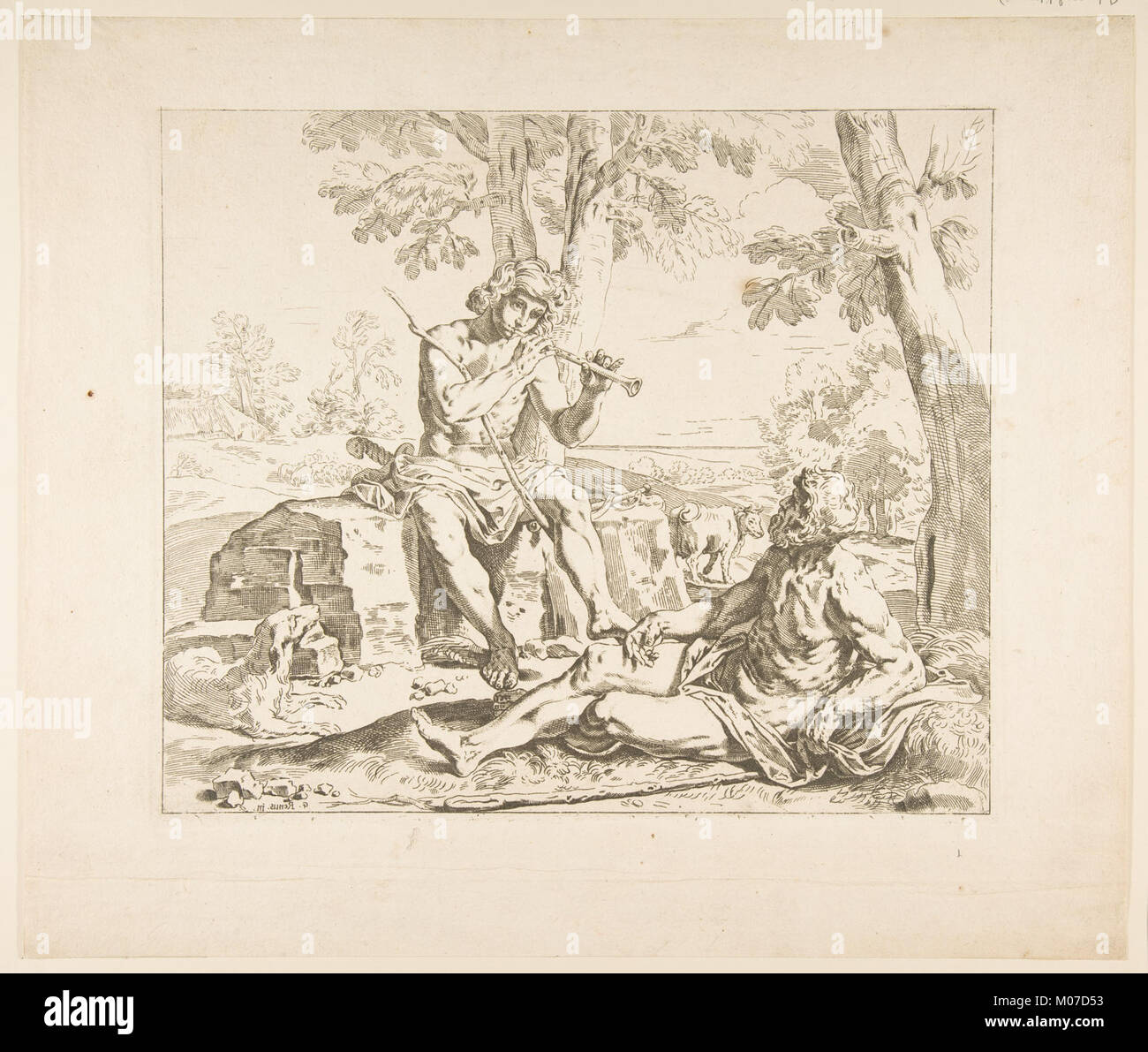 This counterproof of 'Mercury and Argus,' created after the original by ...