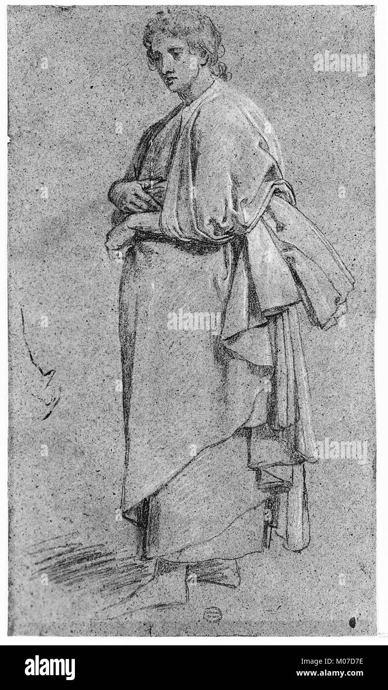This depiction of a man wearing a Roman toga illustrates the attire ...