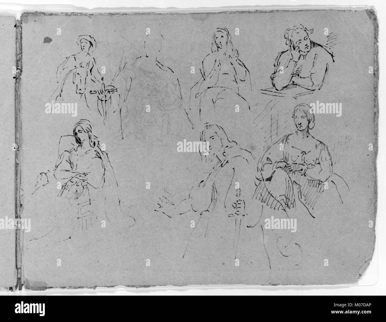 This inside back cover from a sketchbook reveals the artistâ€™s working ...
