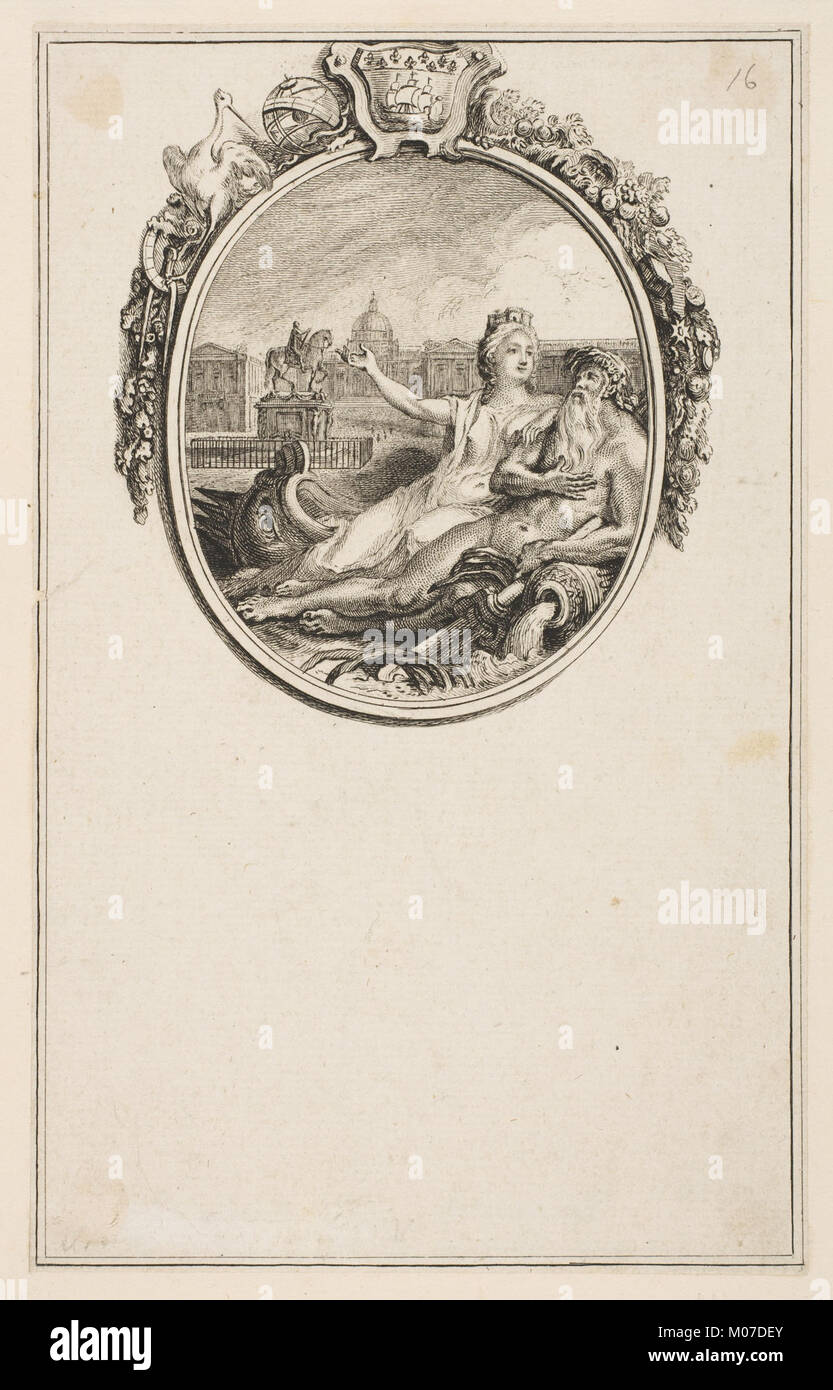 The inauguration of the statue of louis xv hi-res stock photography and ...