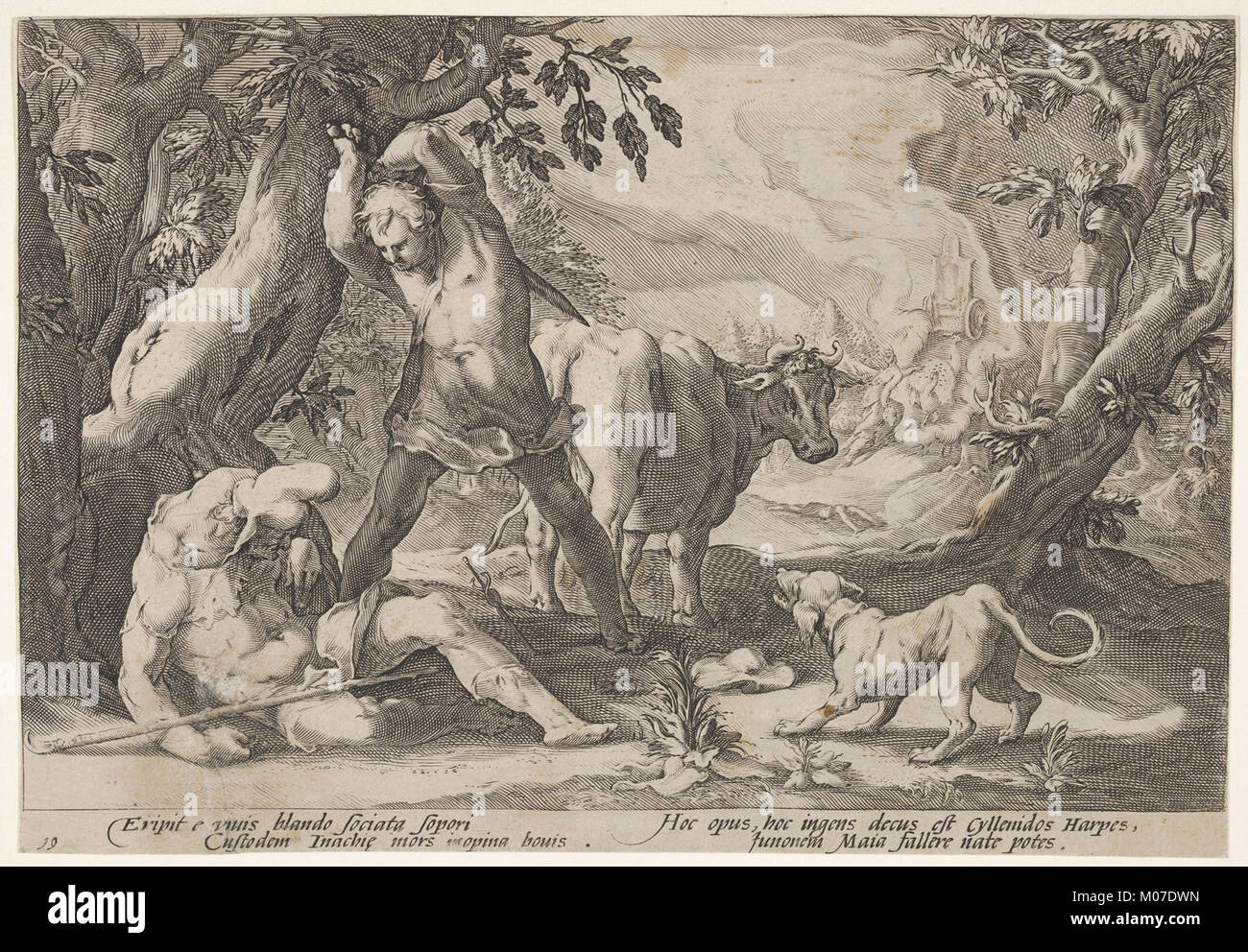This artwork depicts the mythological stories of Mercury and Argus, and ...