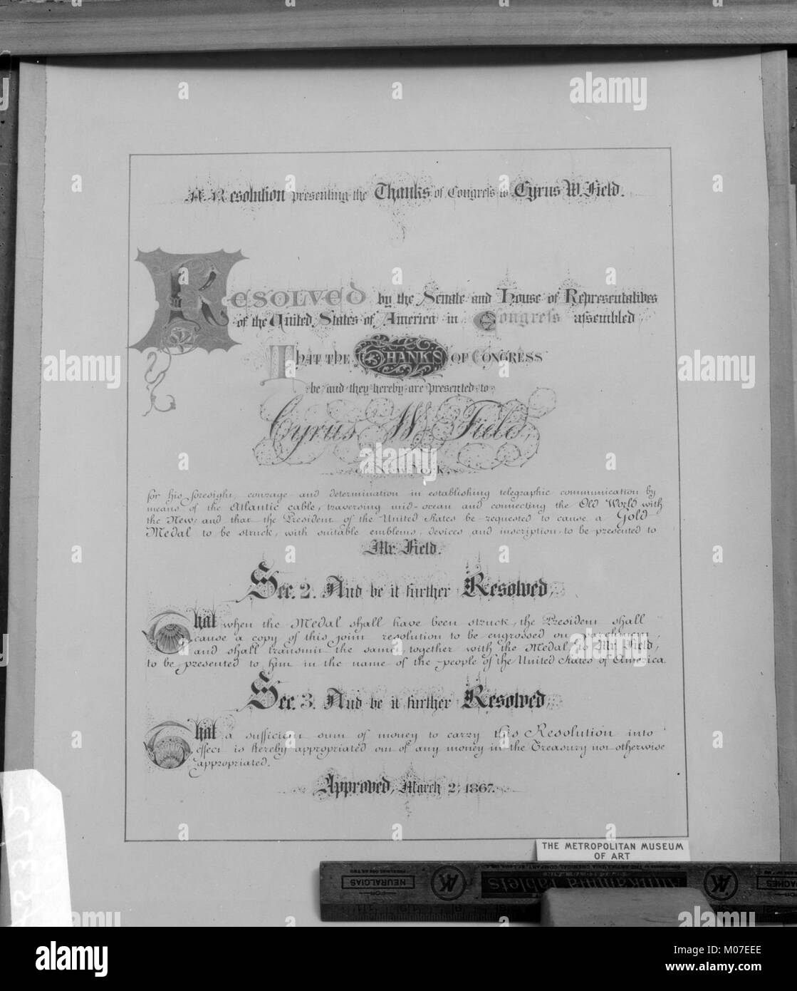 This manuscript is a handwritten copy of an important resolution of ...