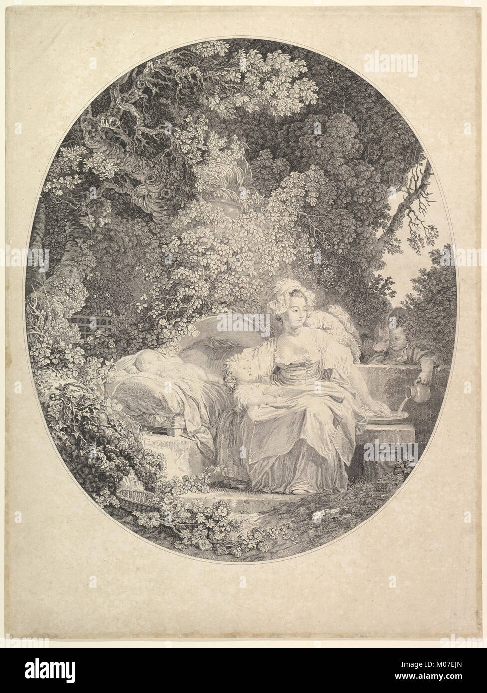 'La Bonne Mere' is a painting or sculpture depicting a nurturing ...