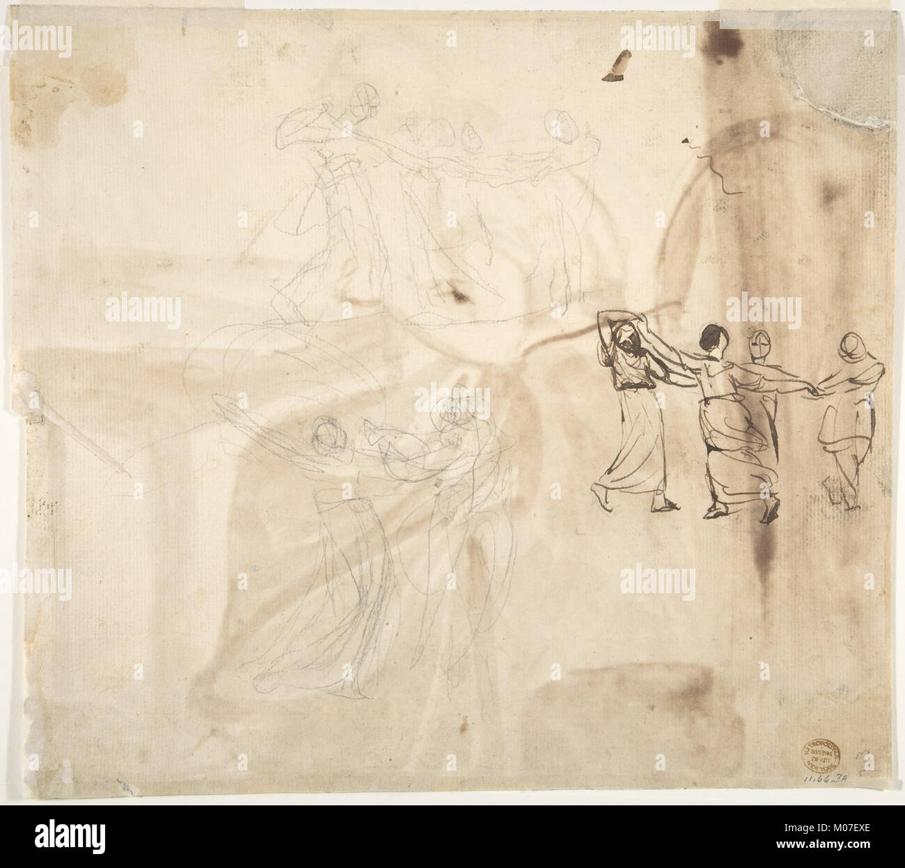 Lady Seated at a Table (recto); Dancing Figures (verso) MET DP804916 ...