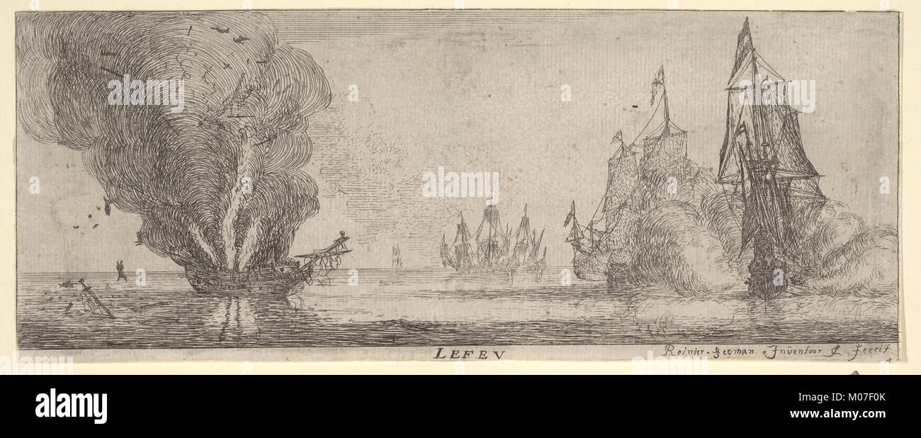 'Le Feu' is a painting from 'The Elements' series, depicting fire in a ...