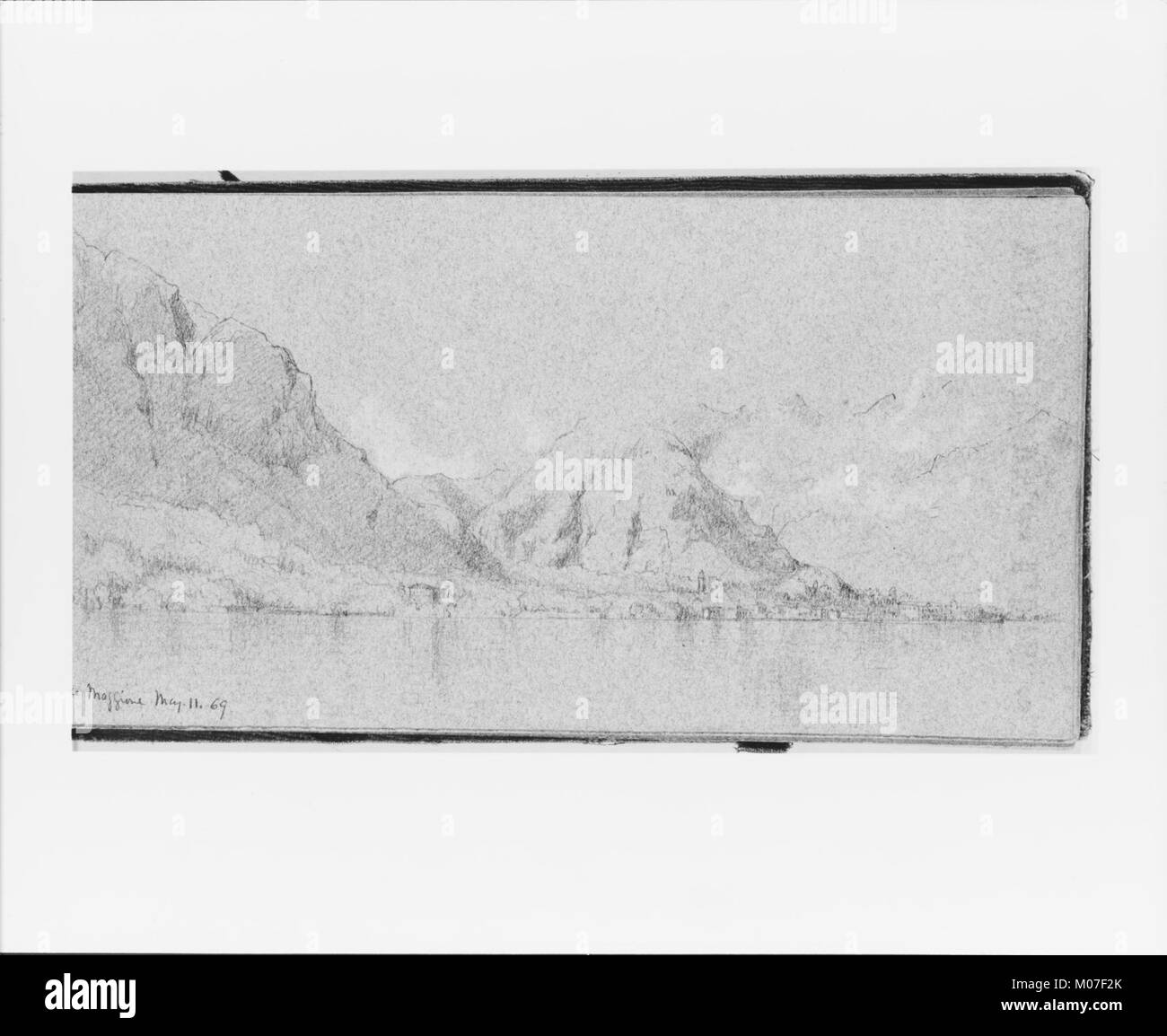 This sketch from May 11, 1869, depicts Lake Maggiore, capturing the ...