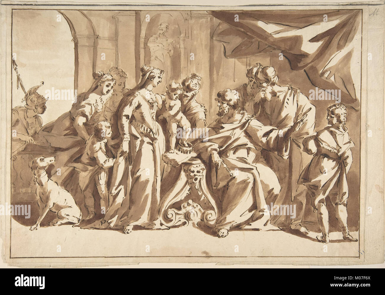 A depiction of Moses trampling on Pharaoh's crown, a dramatic scene ...