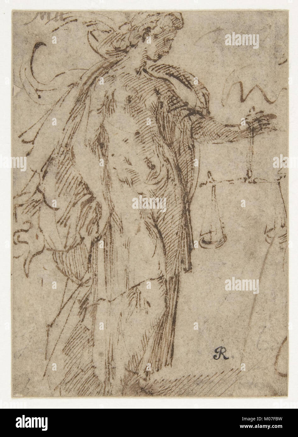 This representation of Justice holding scales captures the symbolic ...