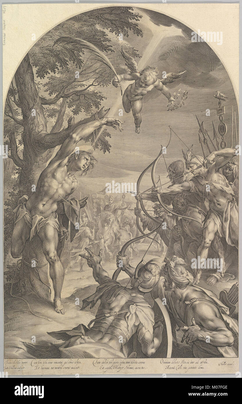 The 'Martyrdom of St. Sebastian' painting depicts the saint's execution ...