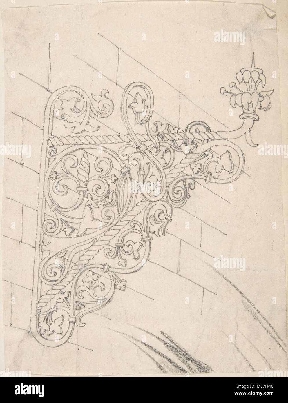 This metal bracket design represents a functional yet decorative piece ...