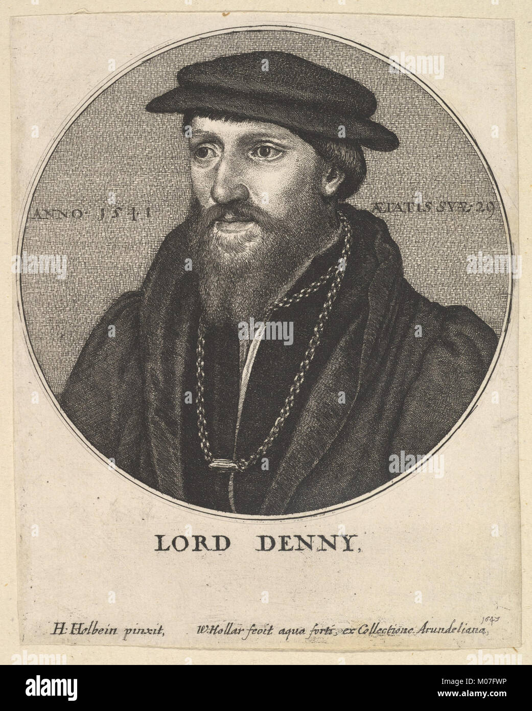 This portrait depicts Sir Anthony Denny, known as Lord Denny, an ...