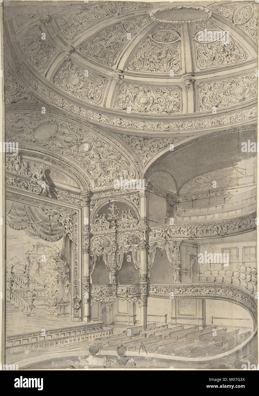 This interior of a theatre showcases the design and architecture of ...