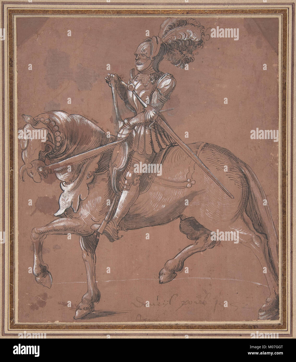 Medieval knight horseback painting hi-res stock photography and images ...