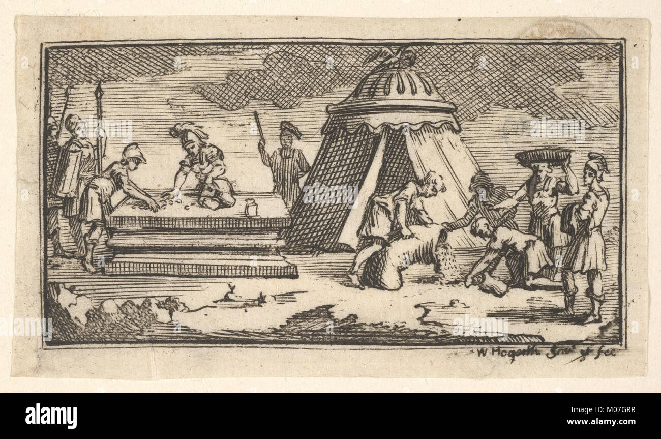 This piece depicts a scene from Roman military punishments ...