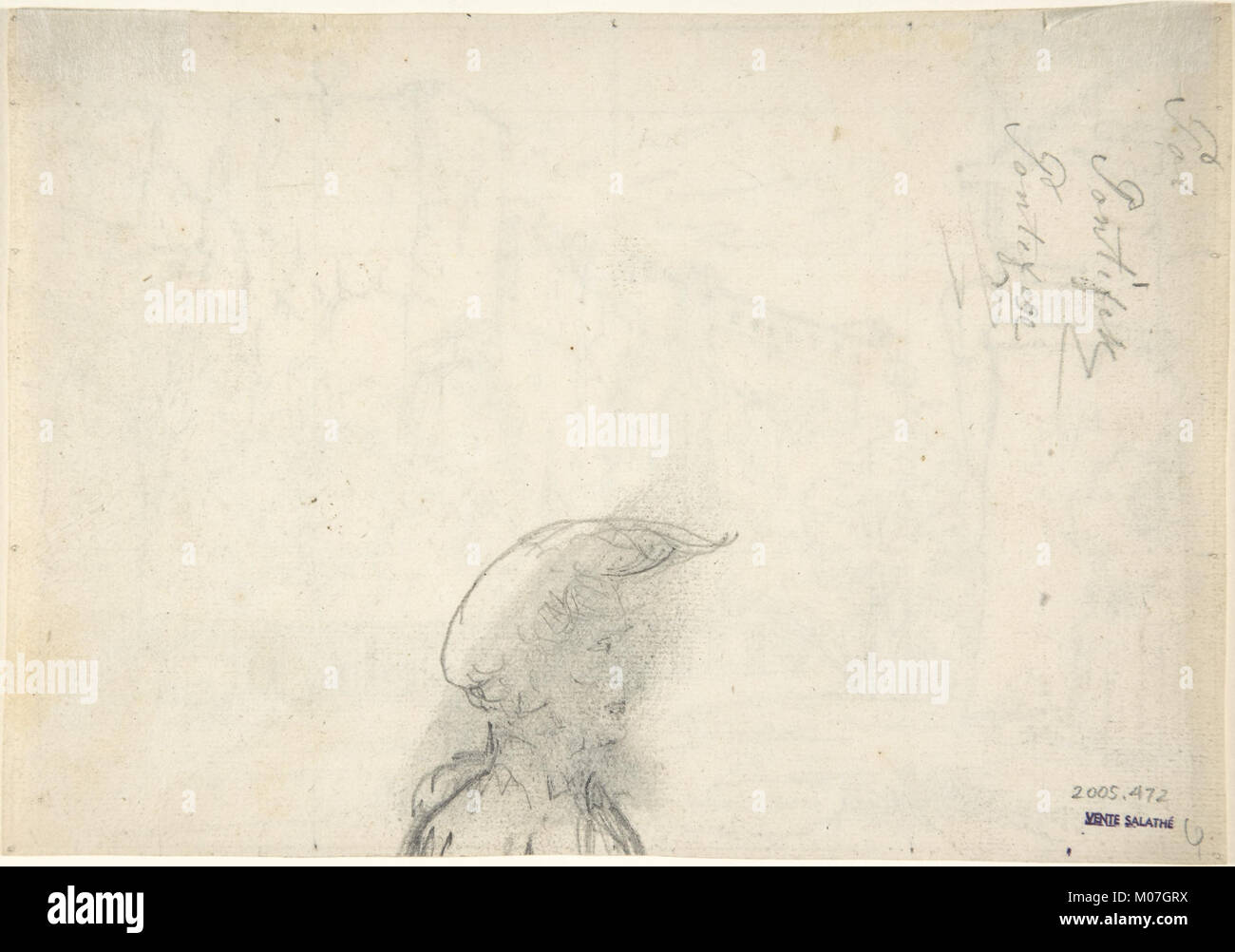 The Italian landscape shows a pathway and arbor at the base of cliffs ...